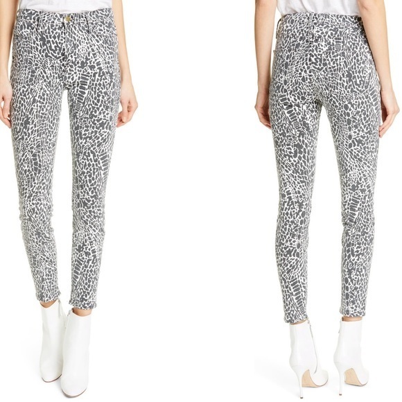 Frame Denim | Jeans | Frame Le High Animal Print Ankle Skinny Jeans ...